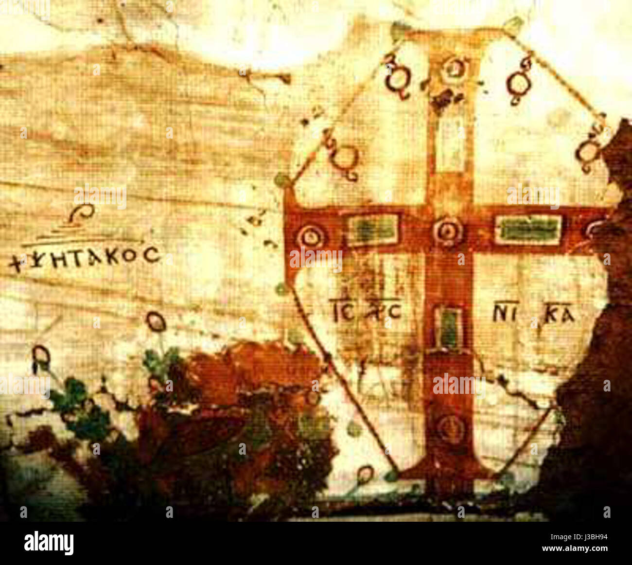 Egypte origines kellia croix Stock Photo - Alamy