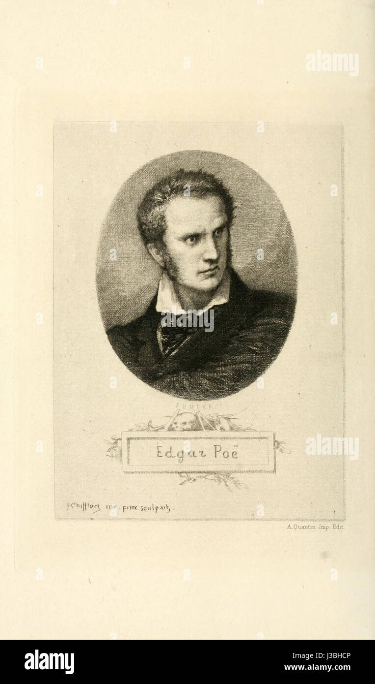 A portrait of Edgar Allan Poe, created by the artist Chifflart ...