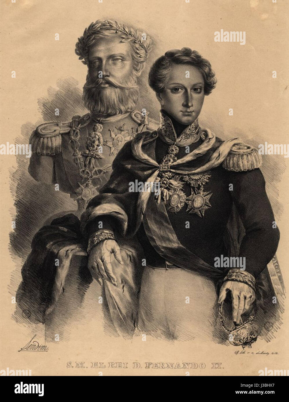 A portrait of Dom Fernando II of Portugal, painted by Sendim ...
