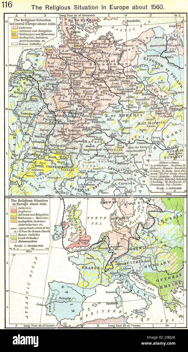 The religious landscape of Europe in 1560 was marked by significant ...