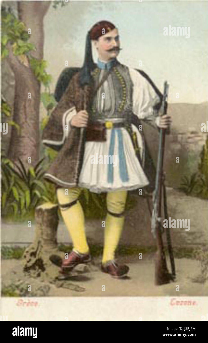 Evzonas refers to the traditional Greek soldier, known for their role ...