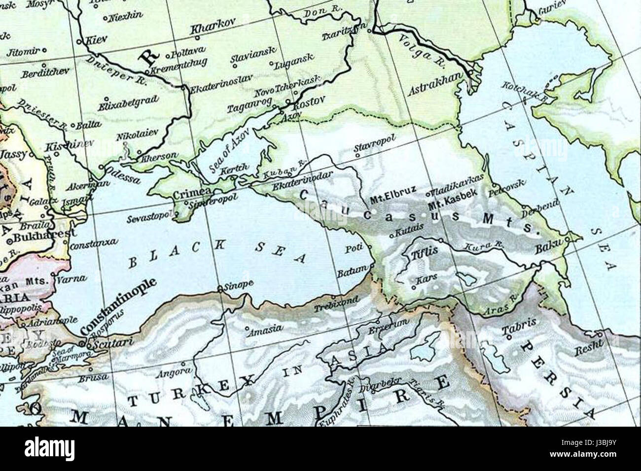 Europe 1911 Caucasus and the Black Sea Stock Photo - Alamy