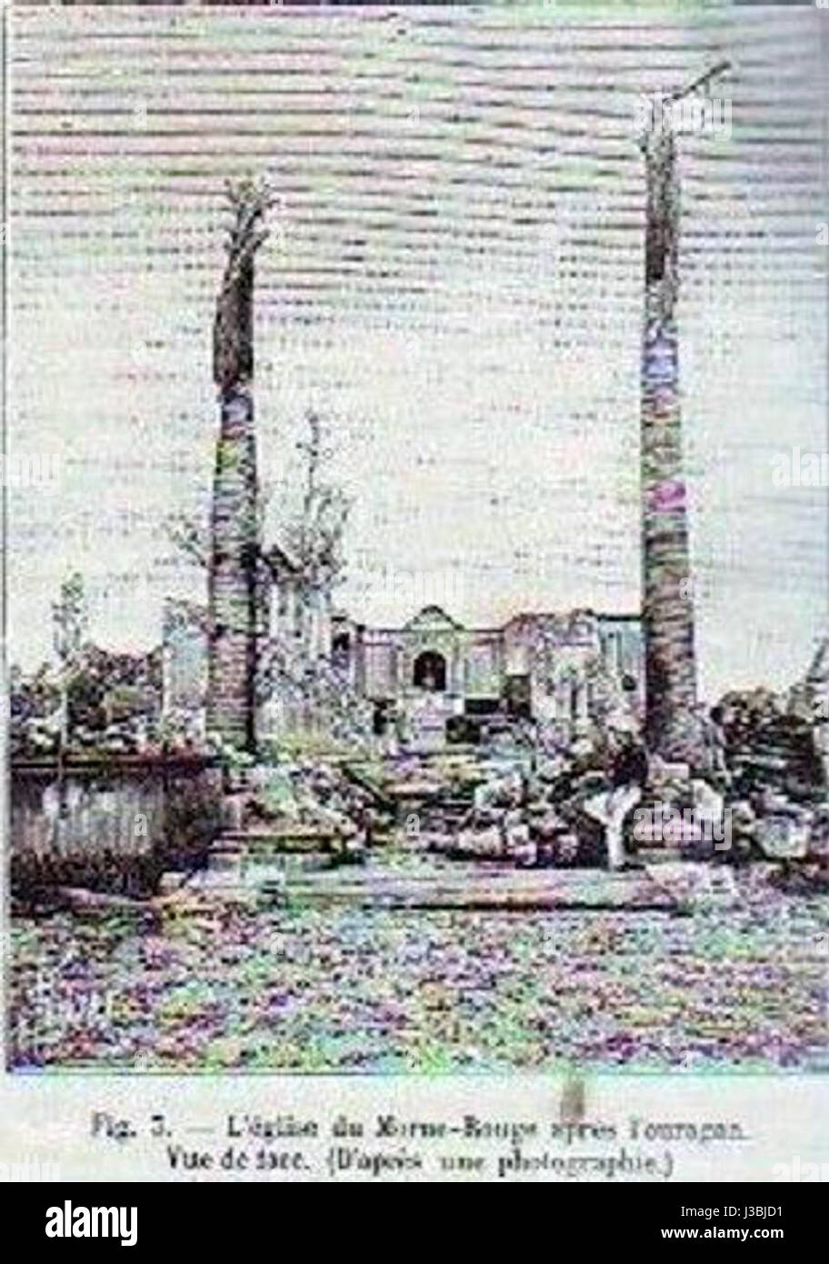 Eglise du Morne Rouge 1891 Stock Photo - Alamy