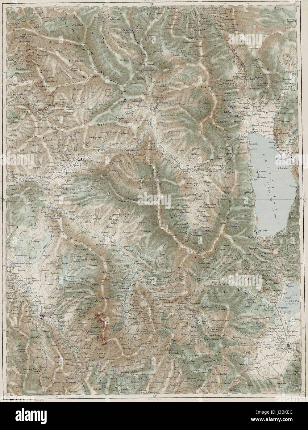 Elbasan map hi-res stock photography and images - Alamy