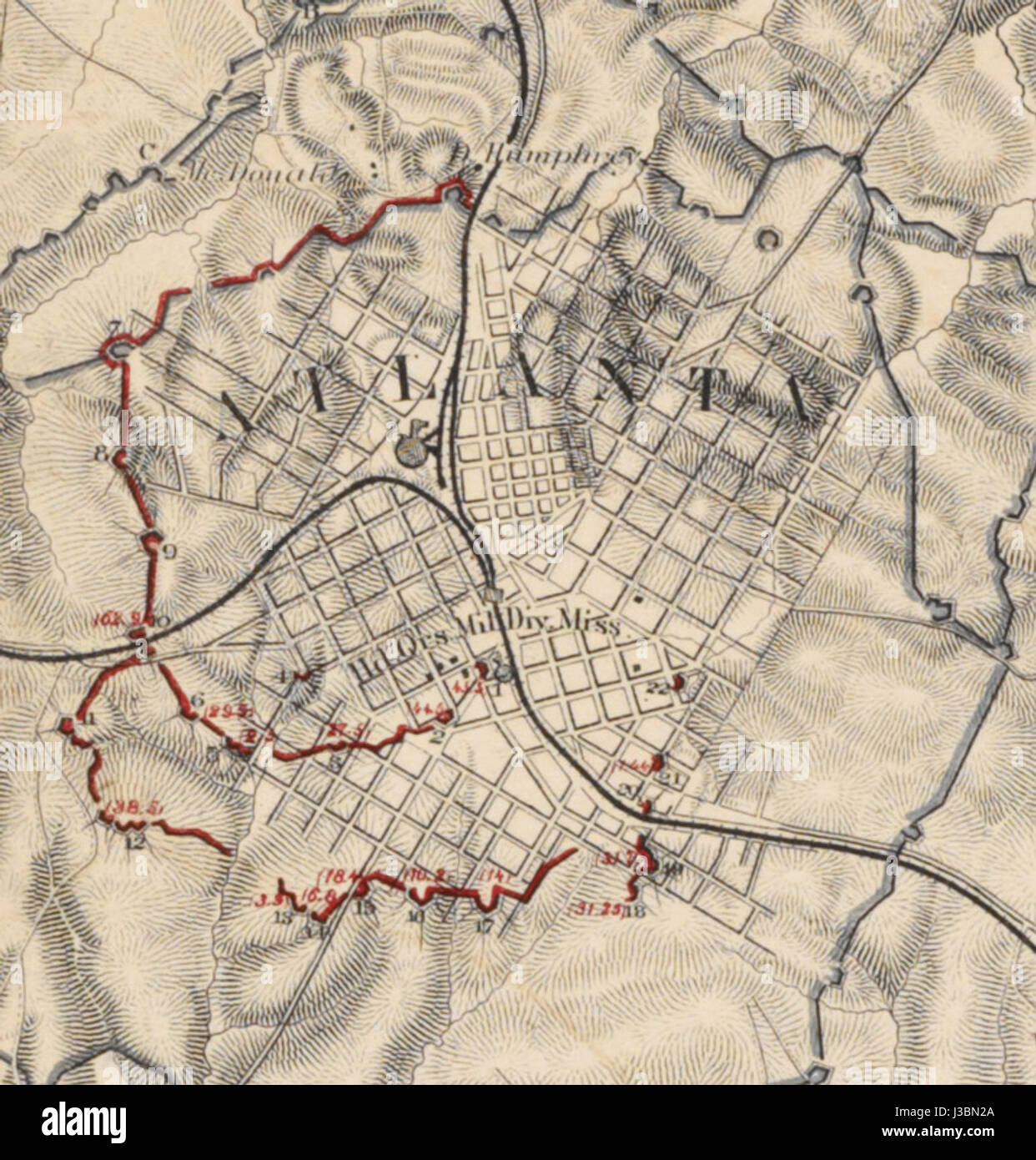 Old Map Of Atlanta High Resolution Stock Photography and Images - Alamy