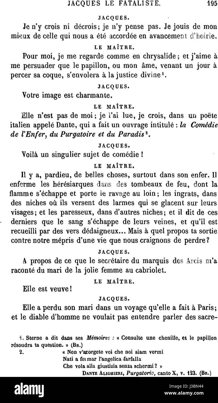 *Jacques le Fataliste* is a work by Denis Diderot, first published in ...