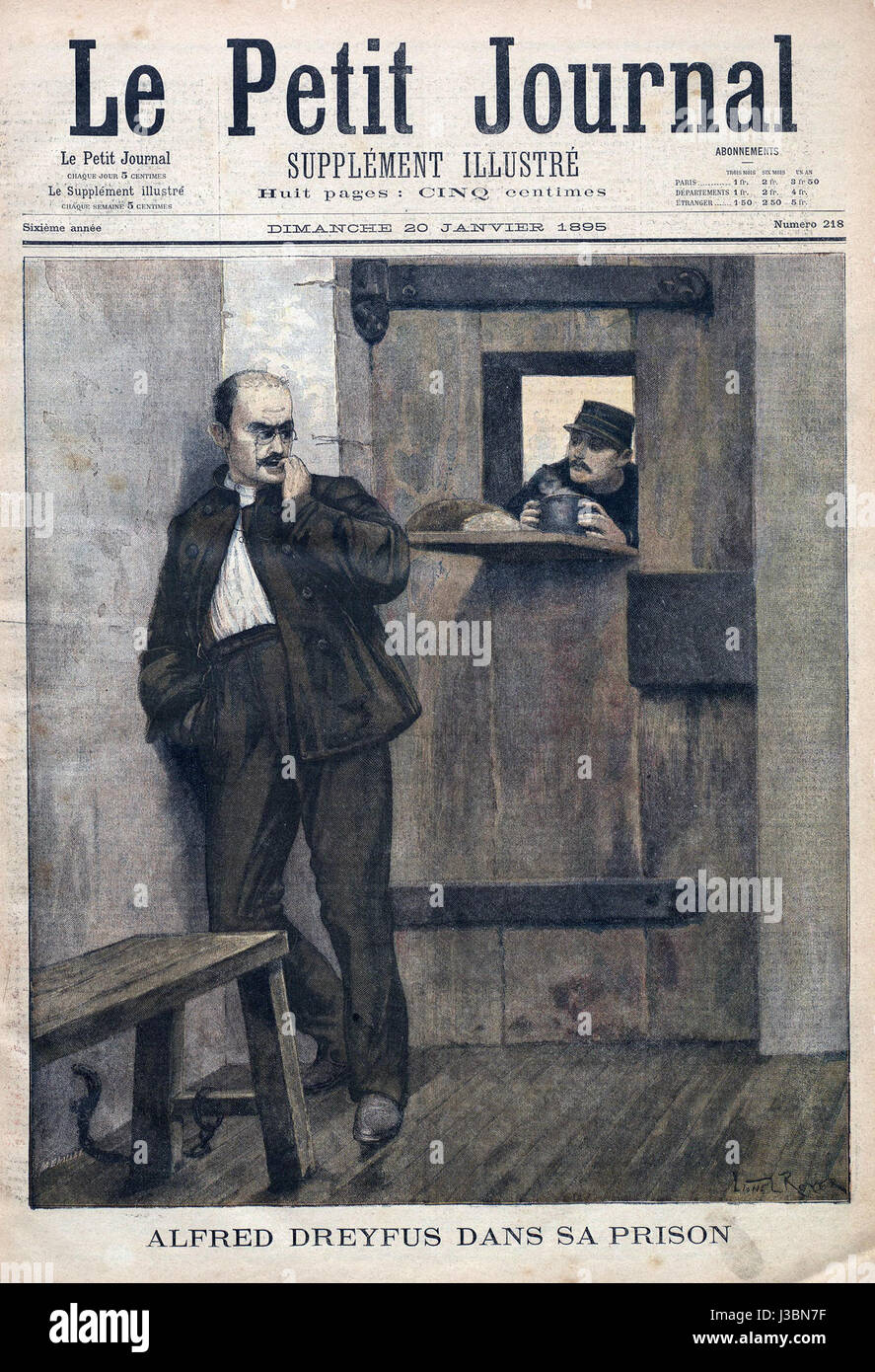 This image portrays Captain Alfred Dreyfus in prison during 1895, a key ...