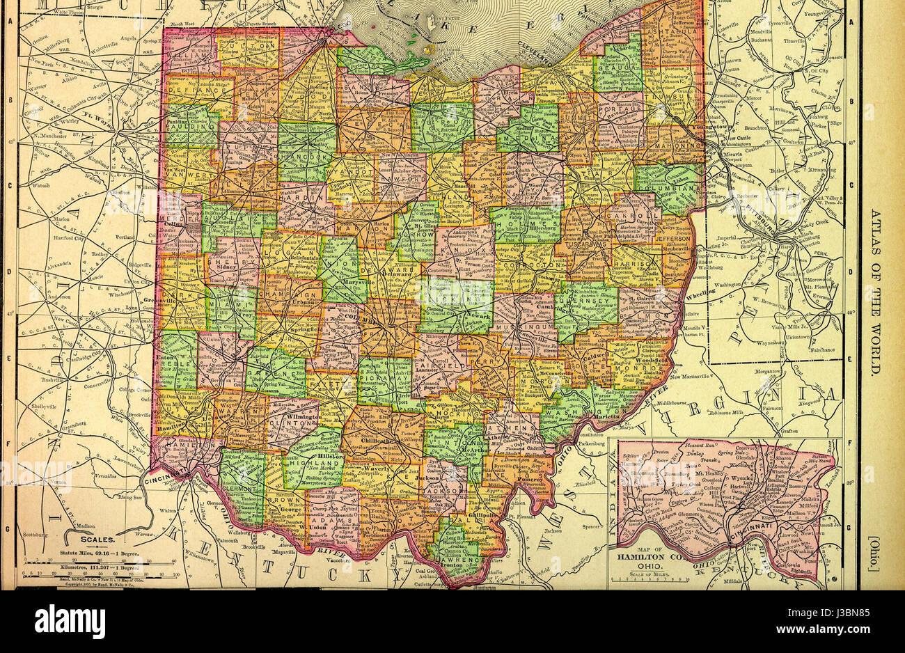 Ohio map hi-res stock photography and images - Alamy