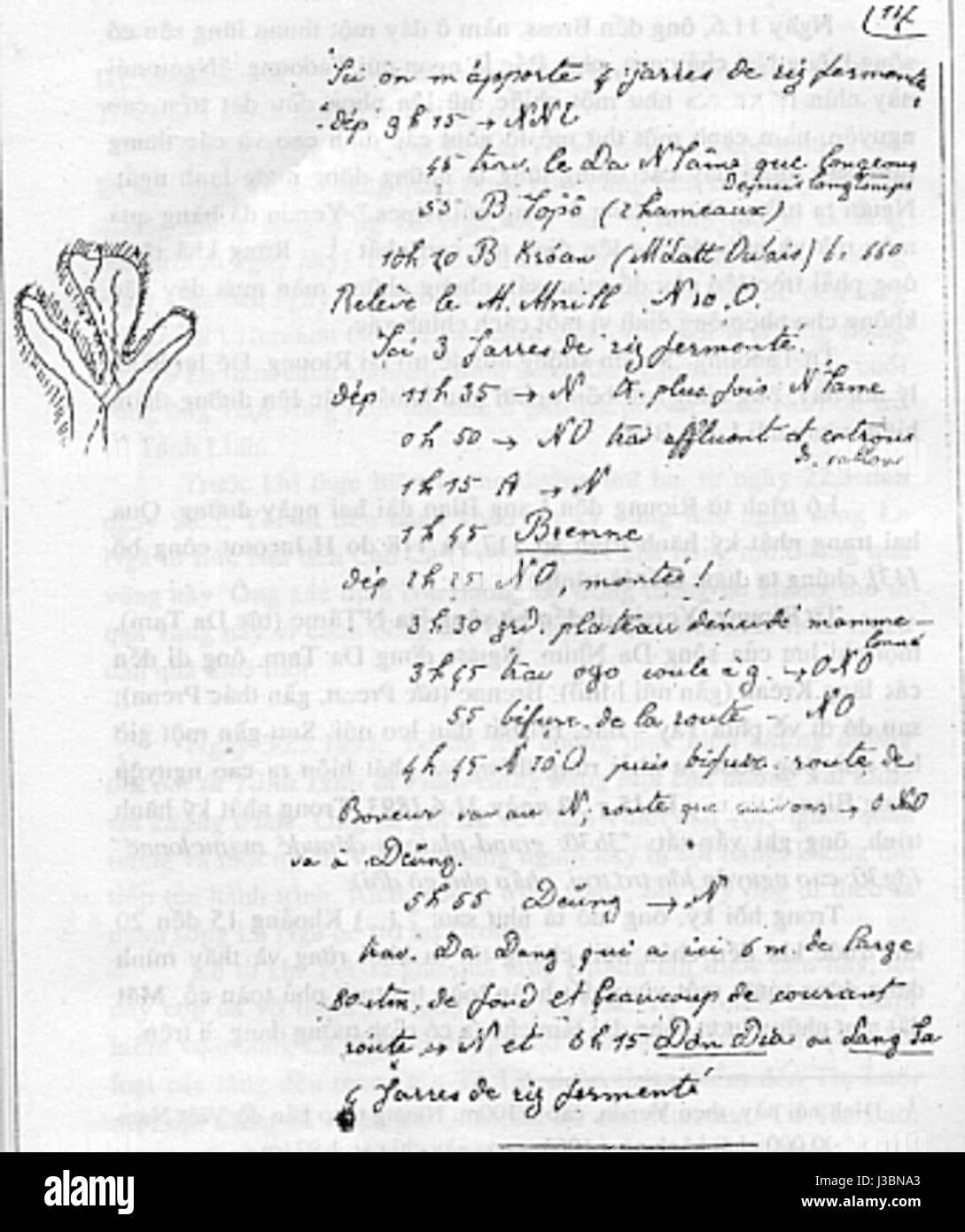 Diary of Alexandre Yersin Stock Photo - Alamy