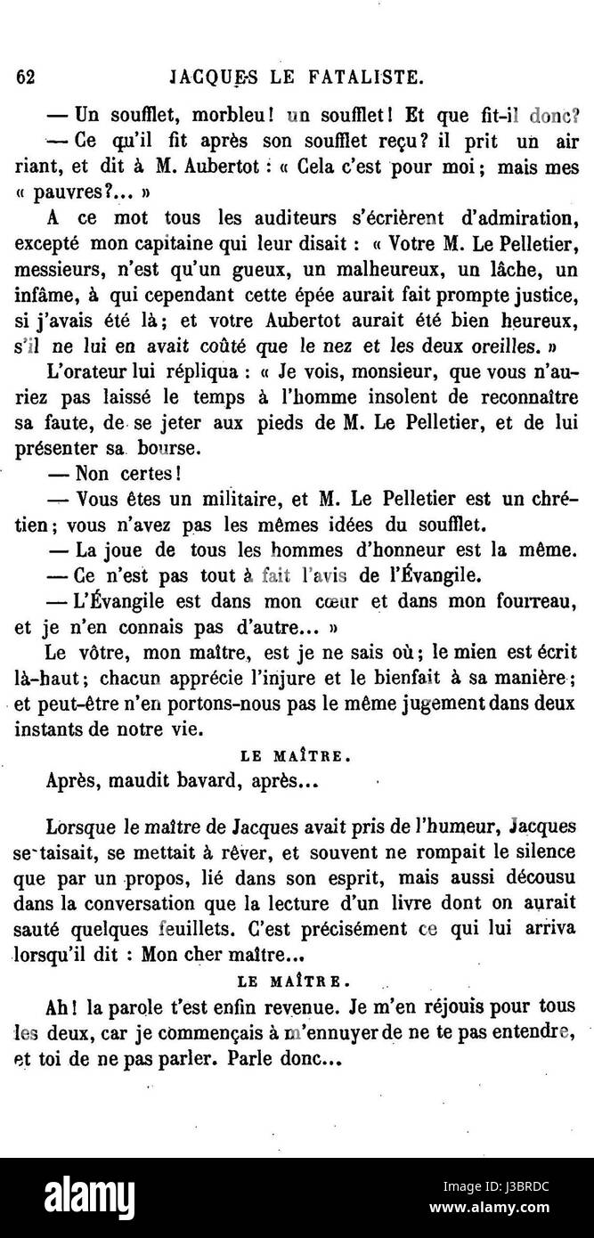 Diderot Jacques le Fataliste 062 Stock Photo - Alamy