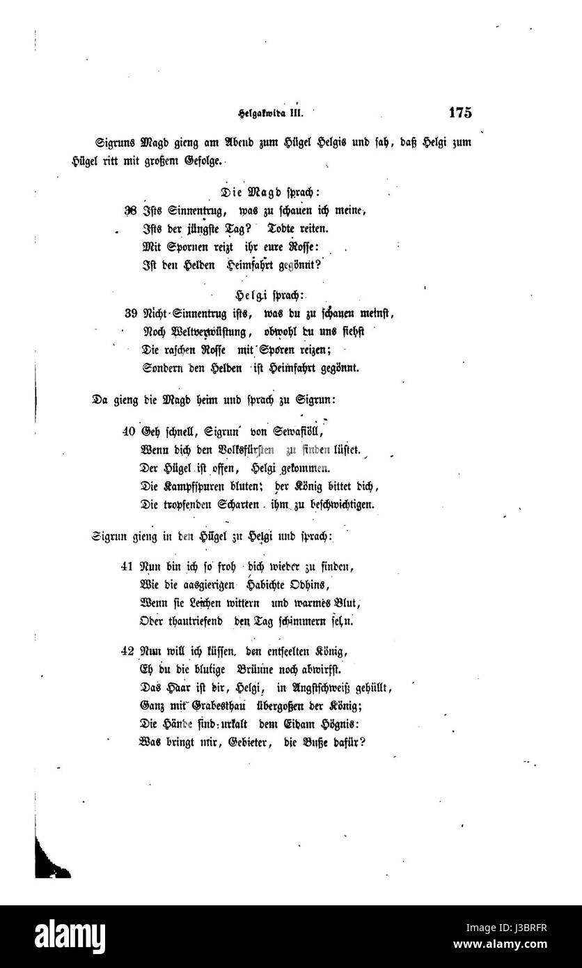 This page from the 'Die Edda' features an important section of the Old ...