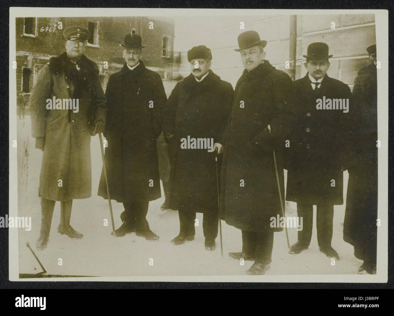 The German-Austrian-Turkish negotiating delegation at Brest-Litovsk ...