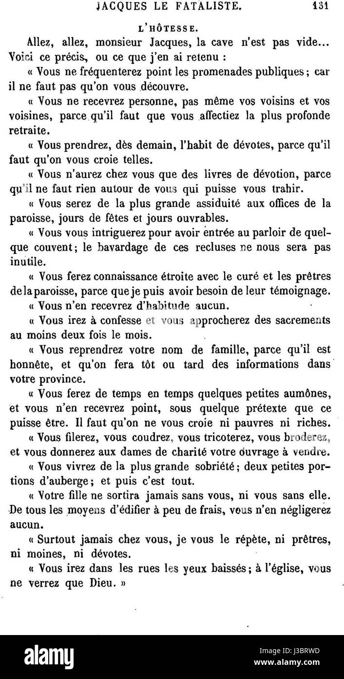 'Jacques le Fataliste' is a work by the French philosopher Denis ...