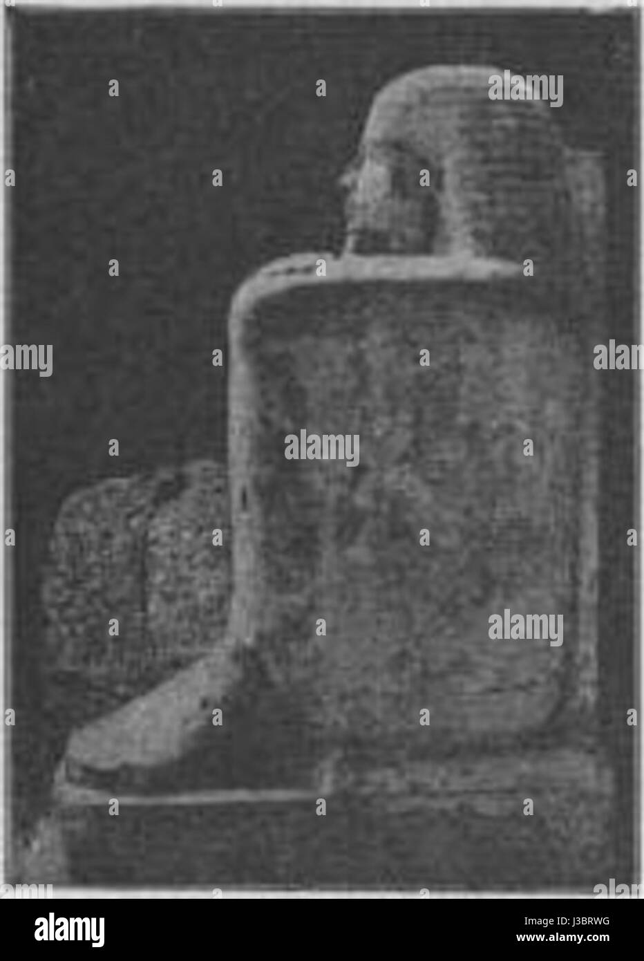 Egyptian block statue Stock Photo - Alamy