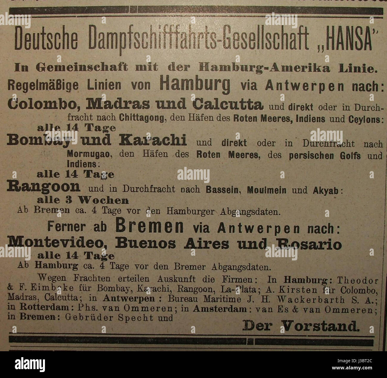 The Deutsche Dampfschifffahrtsgesellschaft 'Hansa' was a prominent ...