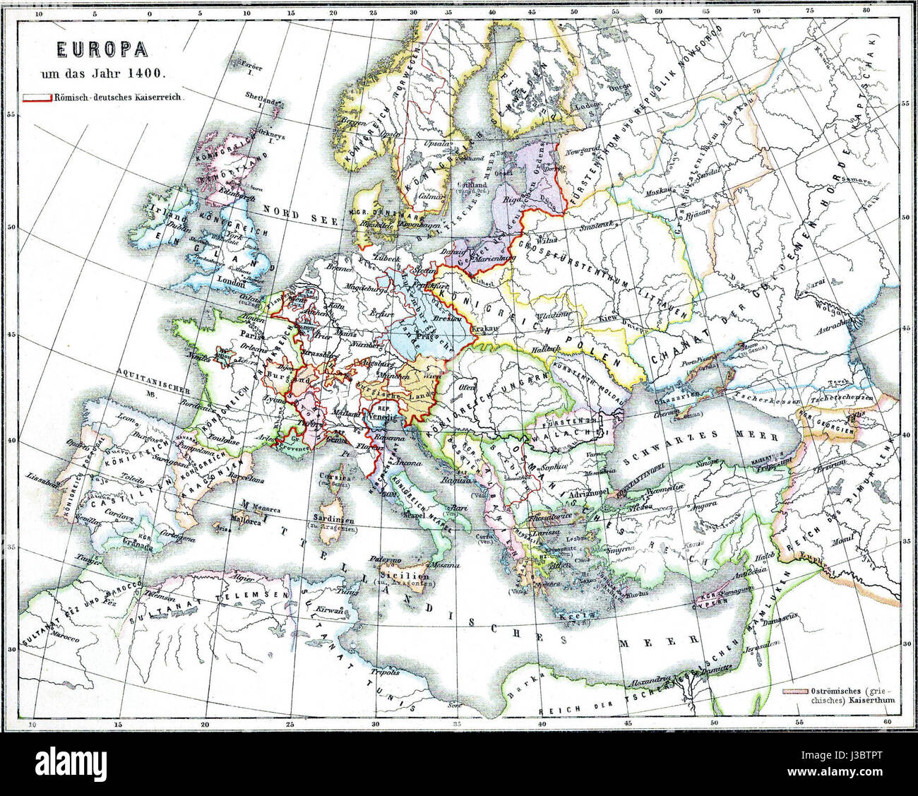 1400 map hi-res stock photography and images - Alamy