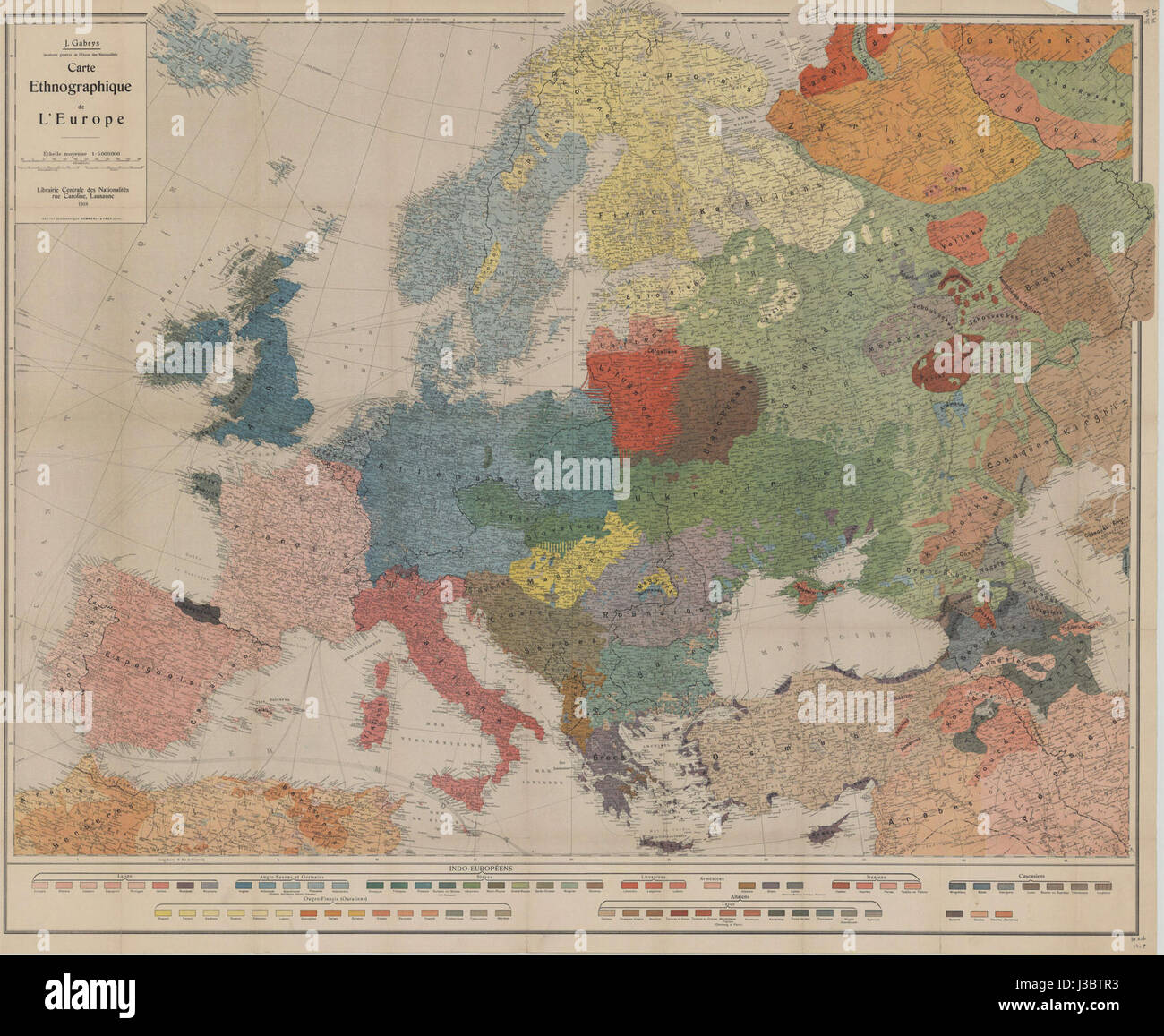 Carte Vierge De L'europe 1918