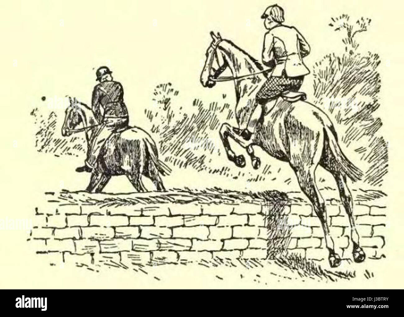 This image is related to equitation, depicting aspects of horse riding ...