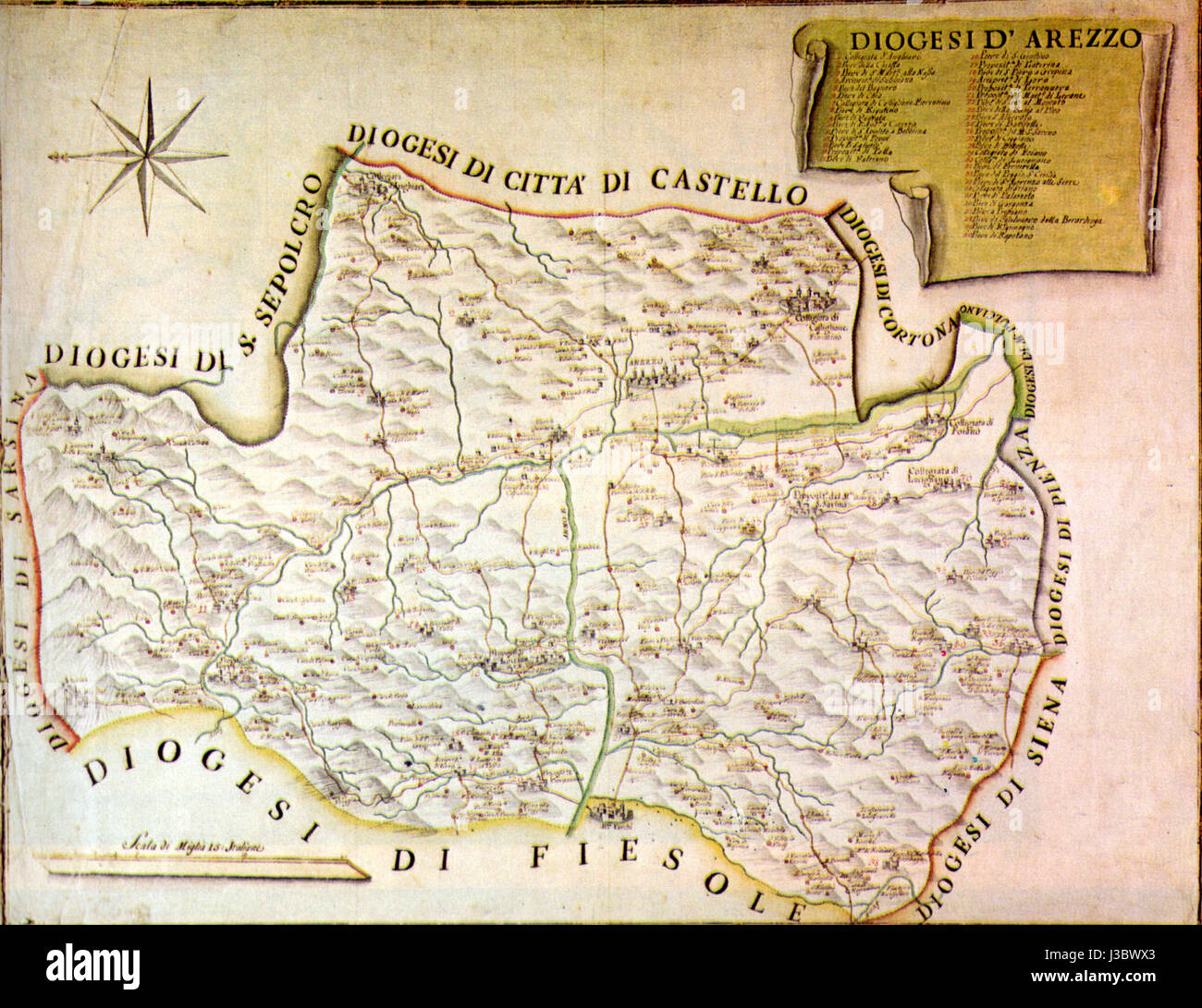 Arezzo map hi-res stock photography and images - Alamy