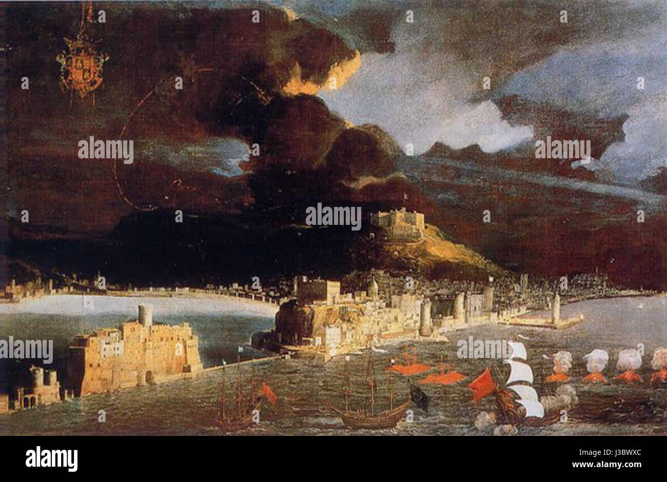 'Veduta di Napoli dal Mare' is a painting by Didier Barra, depicting a ...