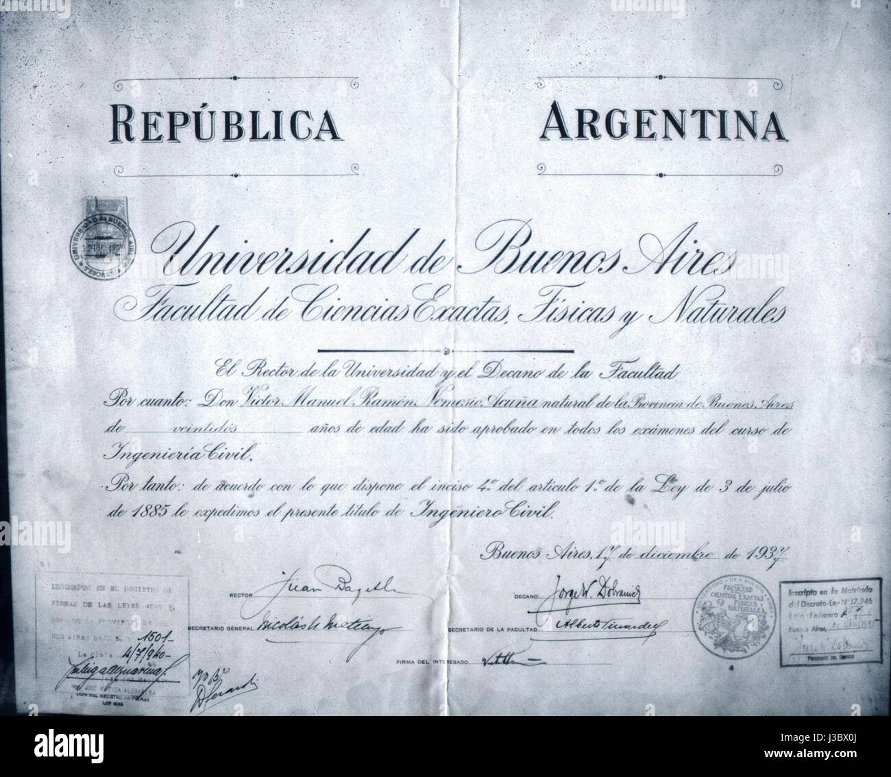 Diploma UBA VMRNA Stock Photo - Alamy