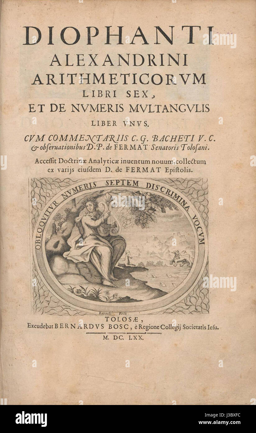 The cover of Diophantus, featuring a reference to Fermat, explores the ...