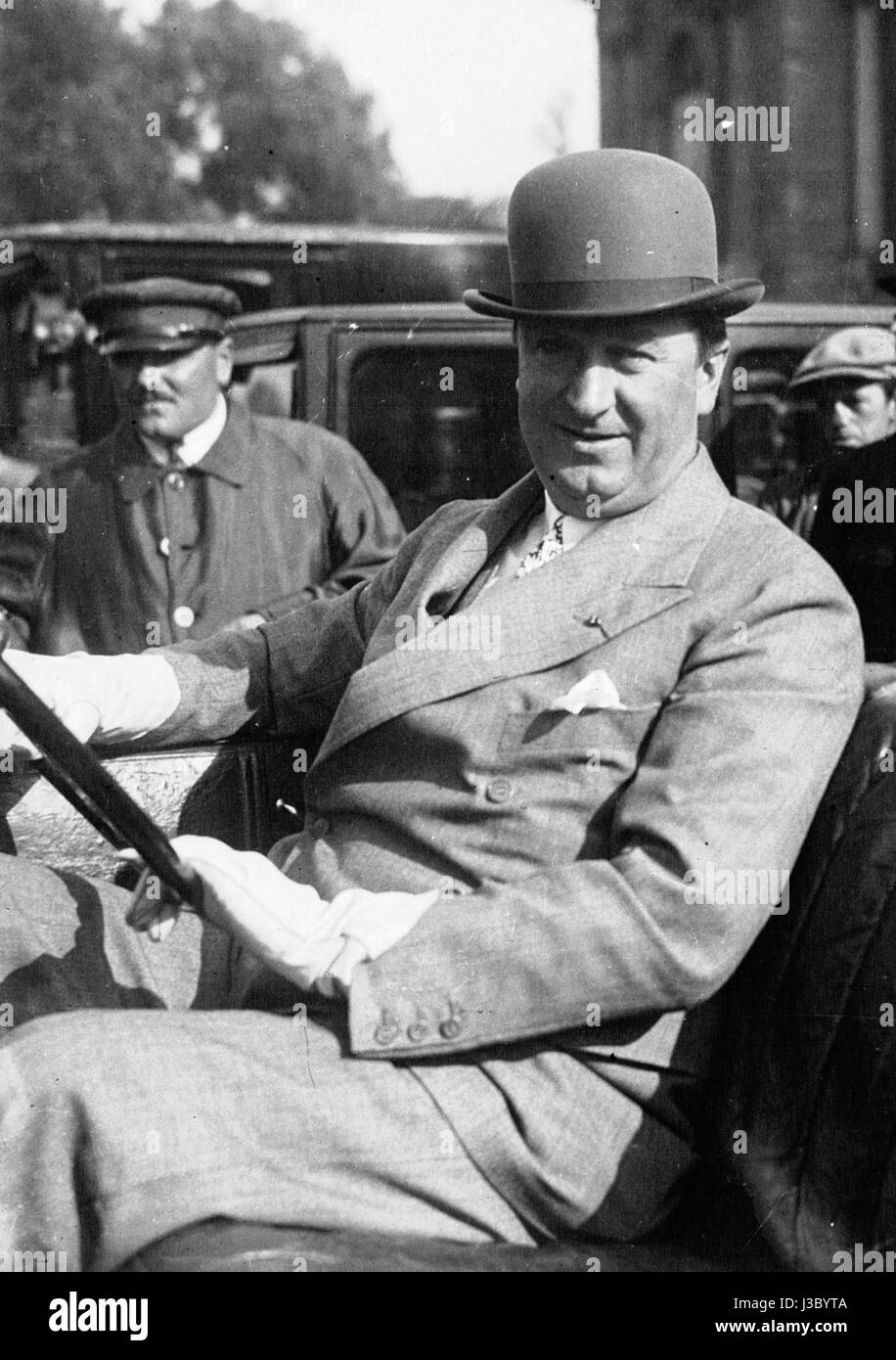 Ettore Bugatti, an influential automobile designer and founder of the ...