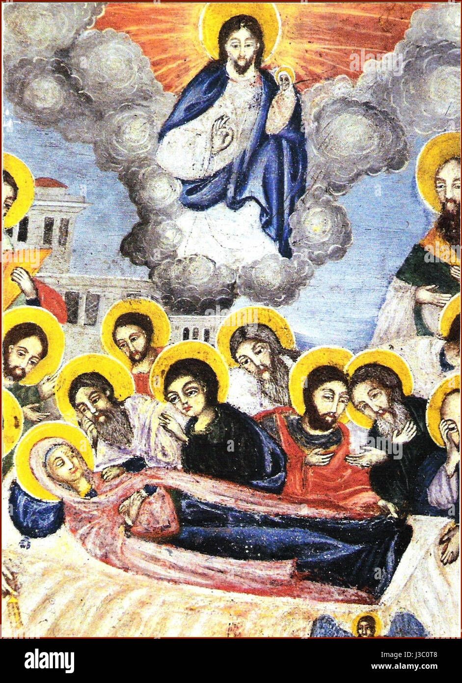 The Dormition Icon from Germas Loshnitsa represents the Virgin Mary's ...