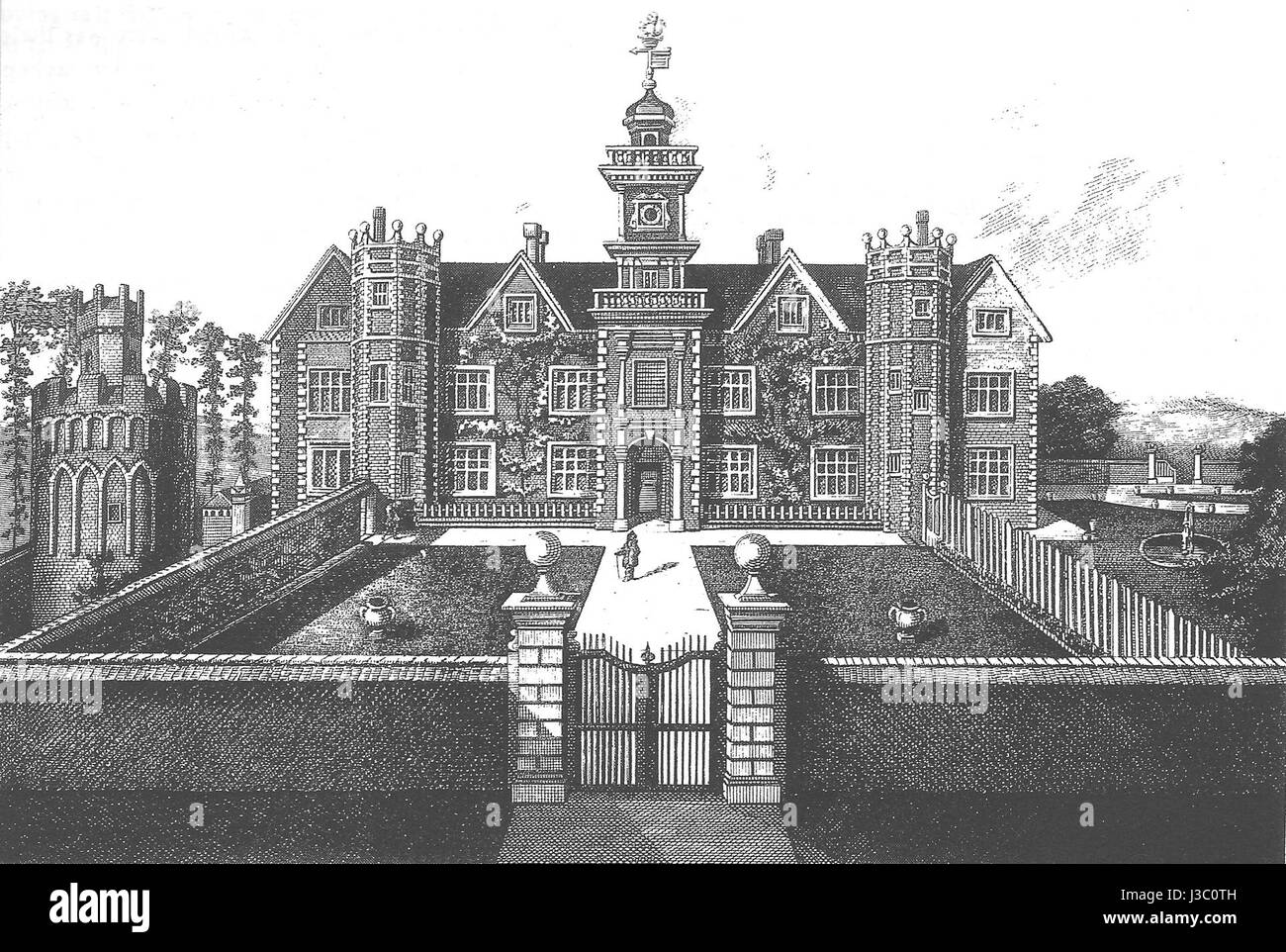 The early facade of Bruce Castle showcases the building's original ...