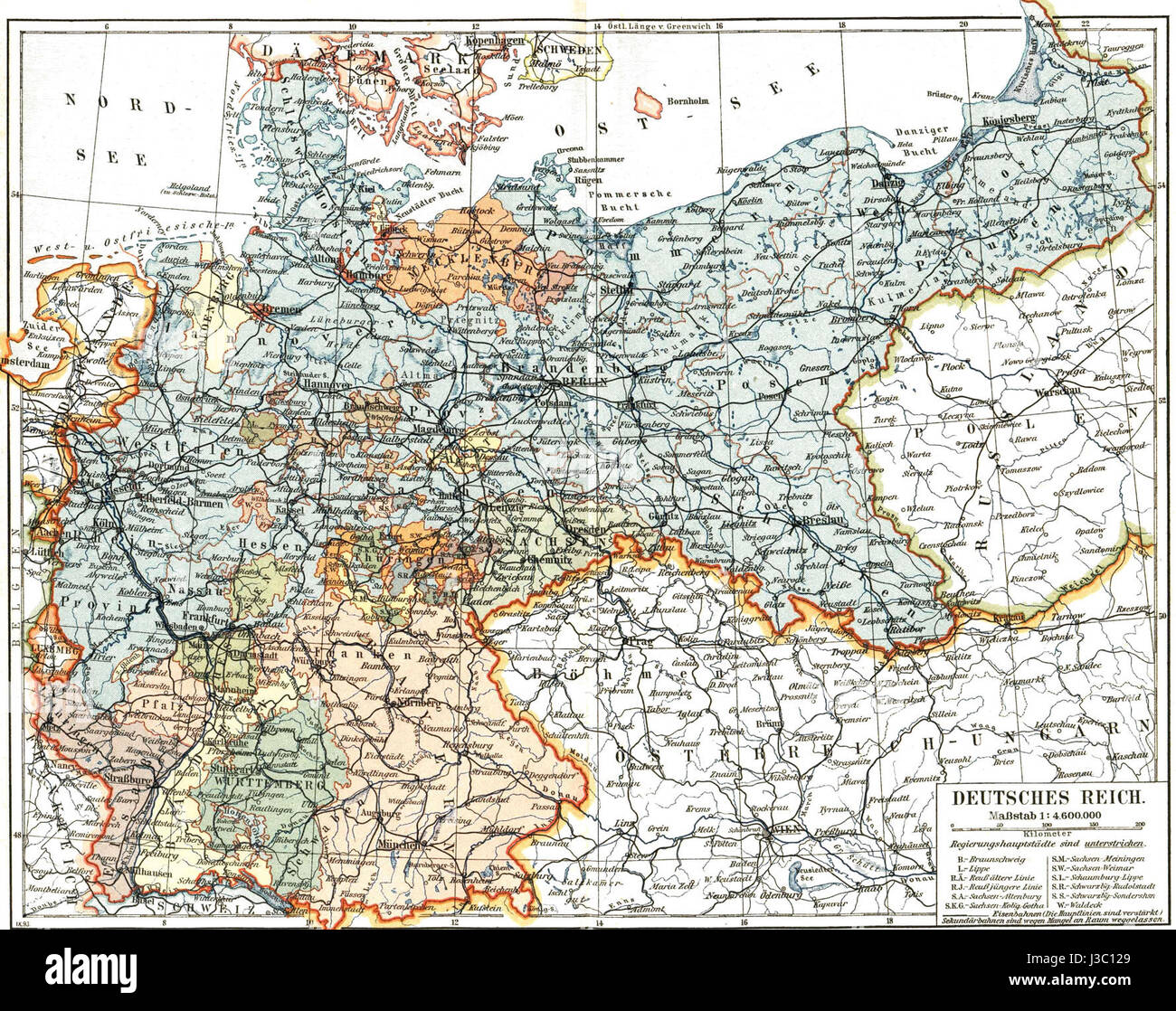 'Deutsches Kaiserreich 1893' refers to the German Empire in the year ...