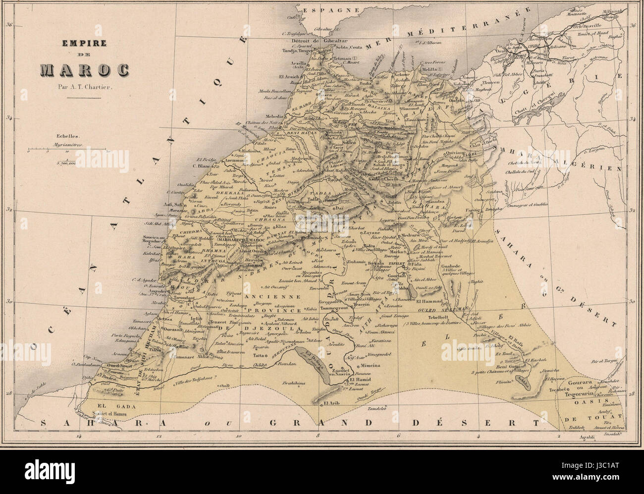 Maroc map hi-res stock photography and images - Alamy