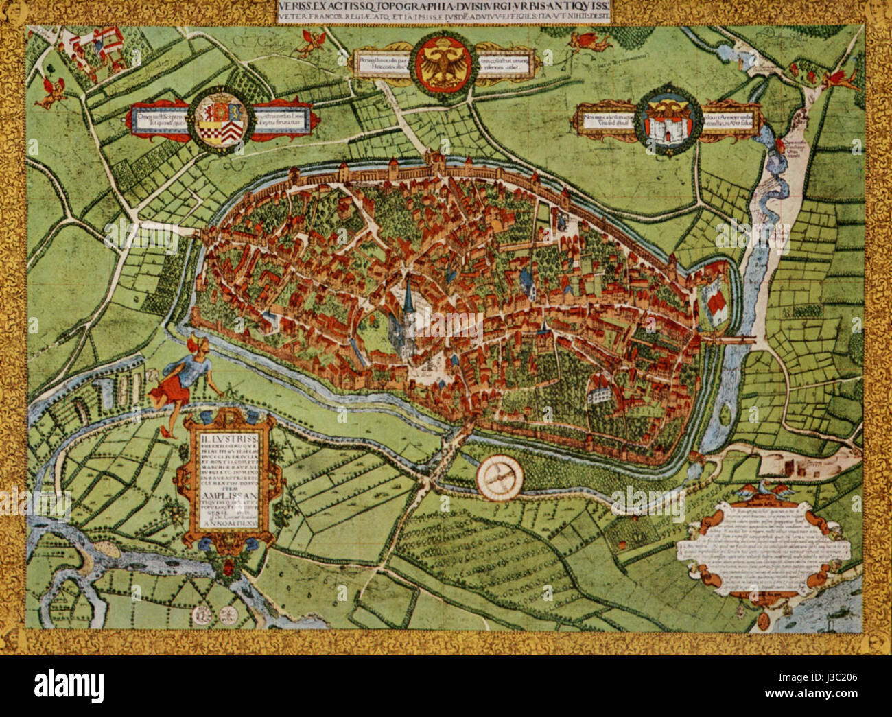 The Duisburg Vogelschauplan of 1566 is a detailed map illustrating the ...