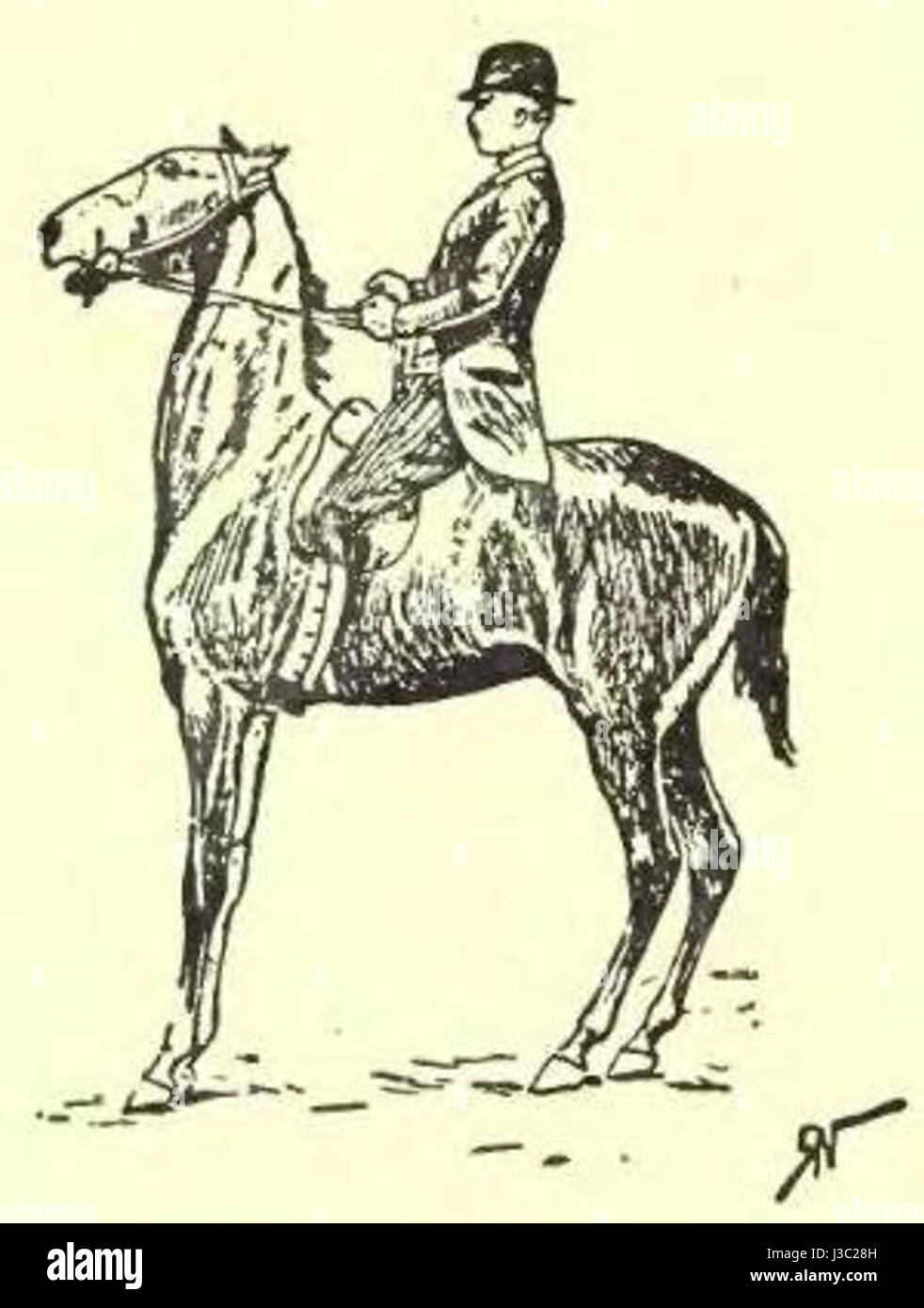 This equitation image, labeled as fig 083, is part of a series ...