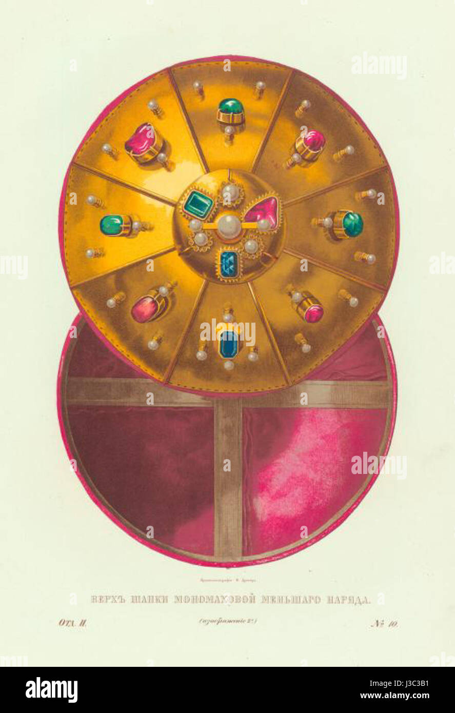 This refers to a detailed illustration of the Monomakh's Cap, a ...