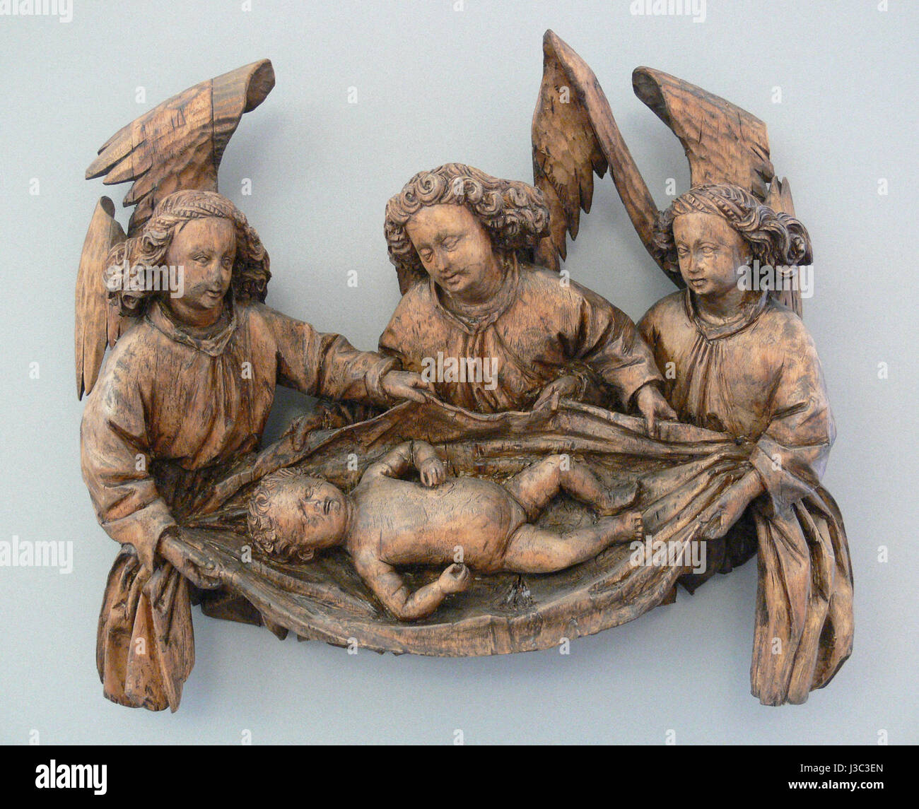 'Engel mit Christkind' is a 15th-century artwork from Ulm, Germany. The ...