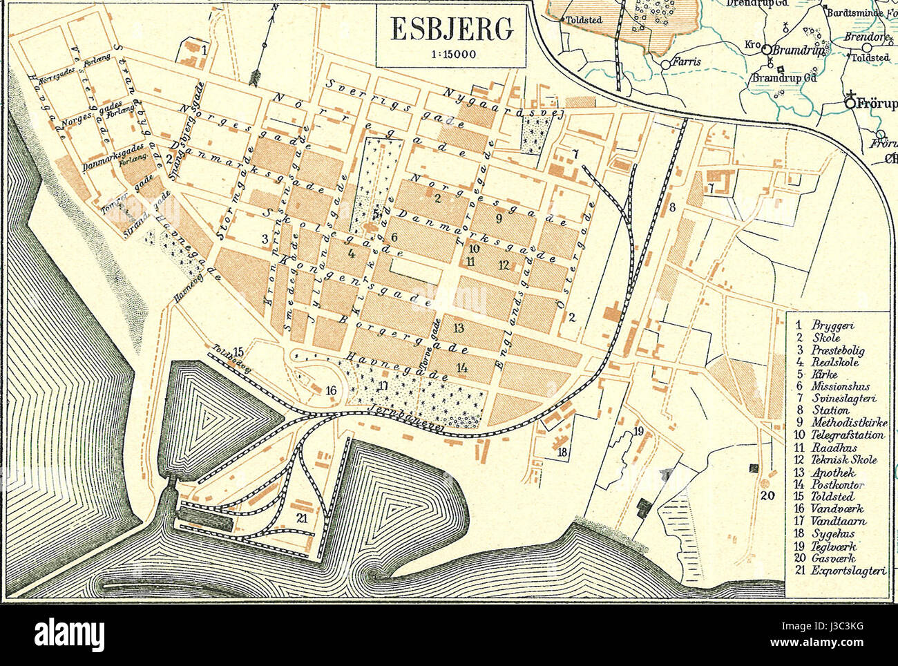 Map of esbjerg hi-res stock photography and images - Alamy