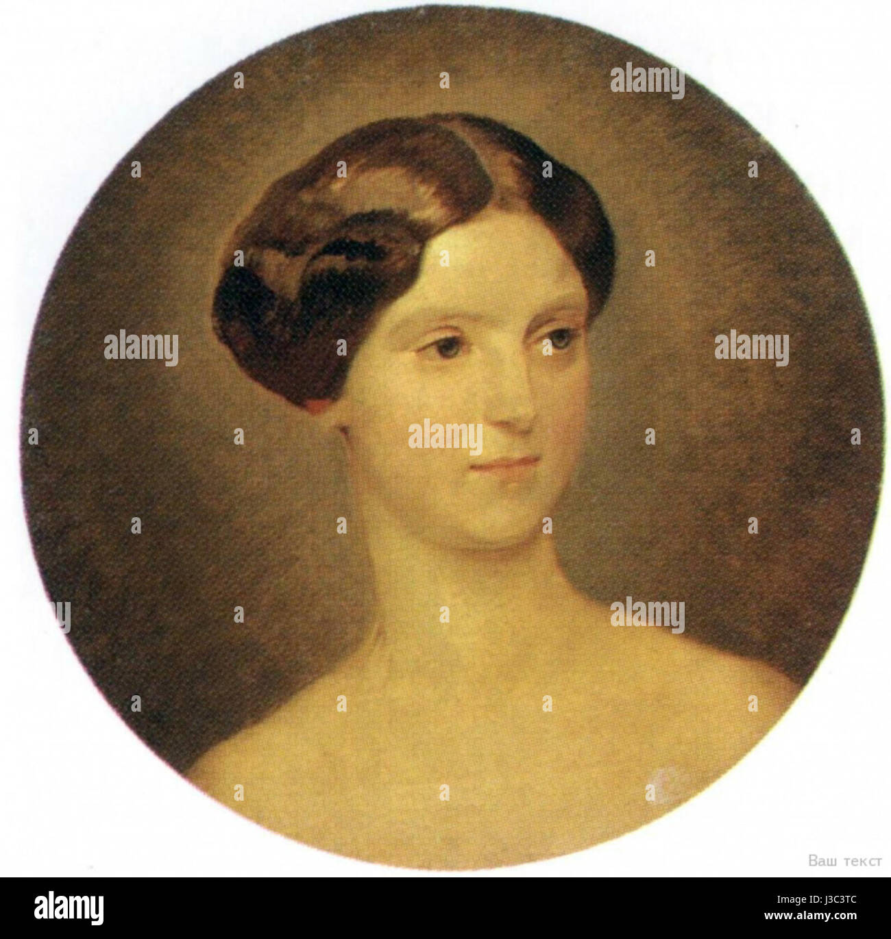 This portrait, painted by Karl Brullov in 1845, depicts Ekaterina Mikhailovna, a Russian ...