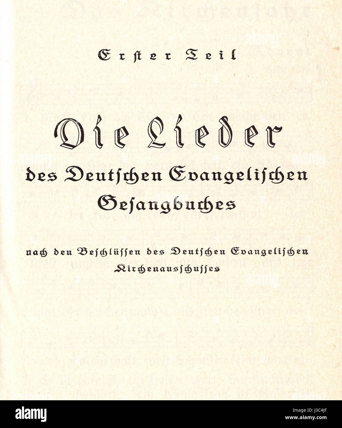 The 'Deutsches Evangelisches Gesangbuch' (German Evangelical Hymnal ...