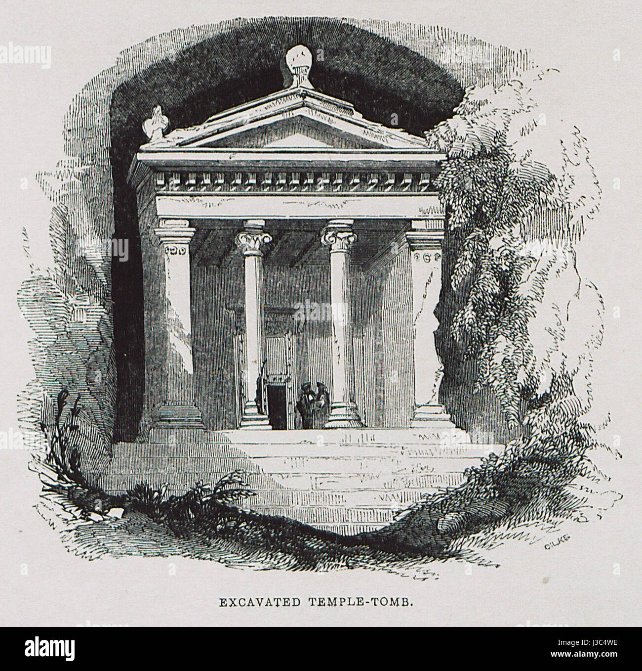 An archaeological excavation of a temple tomb, documented by Allan John ...