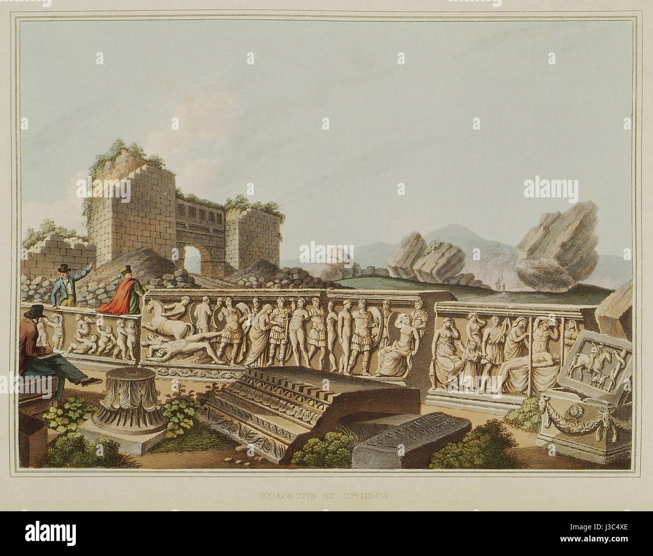 This piece by Mayer Luigi, dated 1810, focuses on the ancient city of ...
