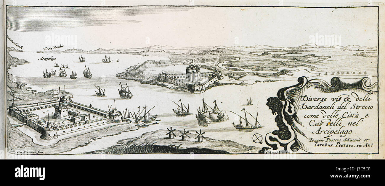 'Diverse viste delli Dardaneli' by Jacob Peeters is an 18th-century ...