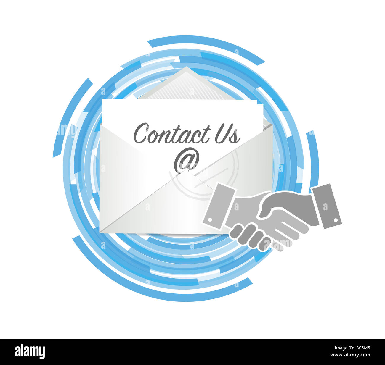 contact us handshake concept illustration design graphic Stock Photo ...
