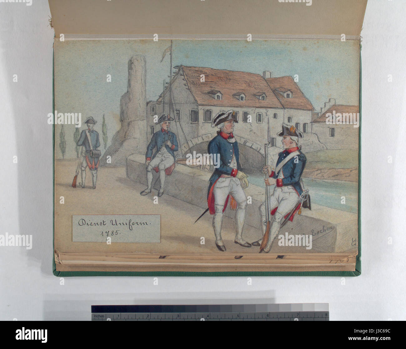The Dienst Uniform from 1785, as depicted in the collection of the New ...