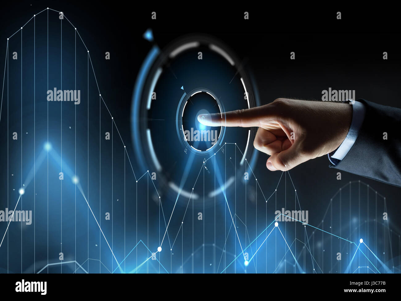 Hand pointing at chart hi-res stock photography and images - Alamy