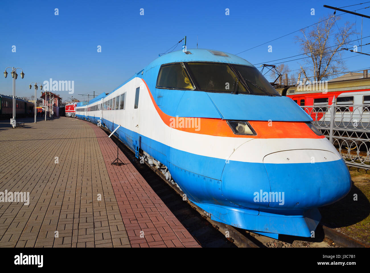 Moscow, Russia - April 1.2017. Sokol 250 is experienced Russian high ...