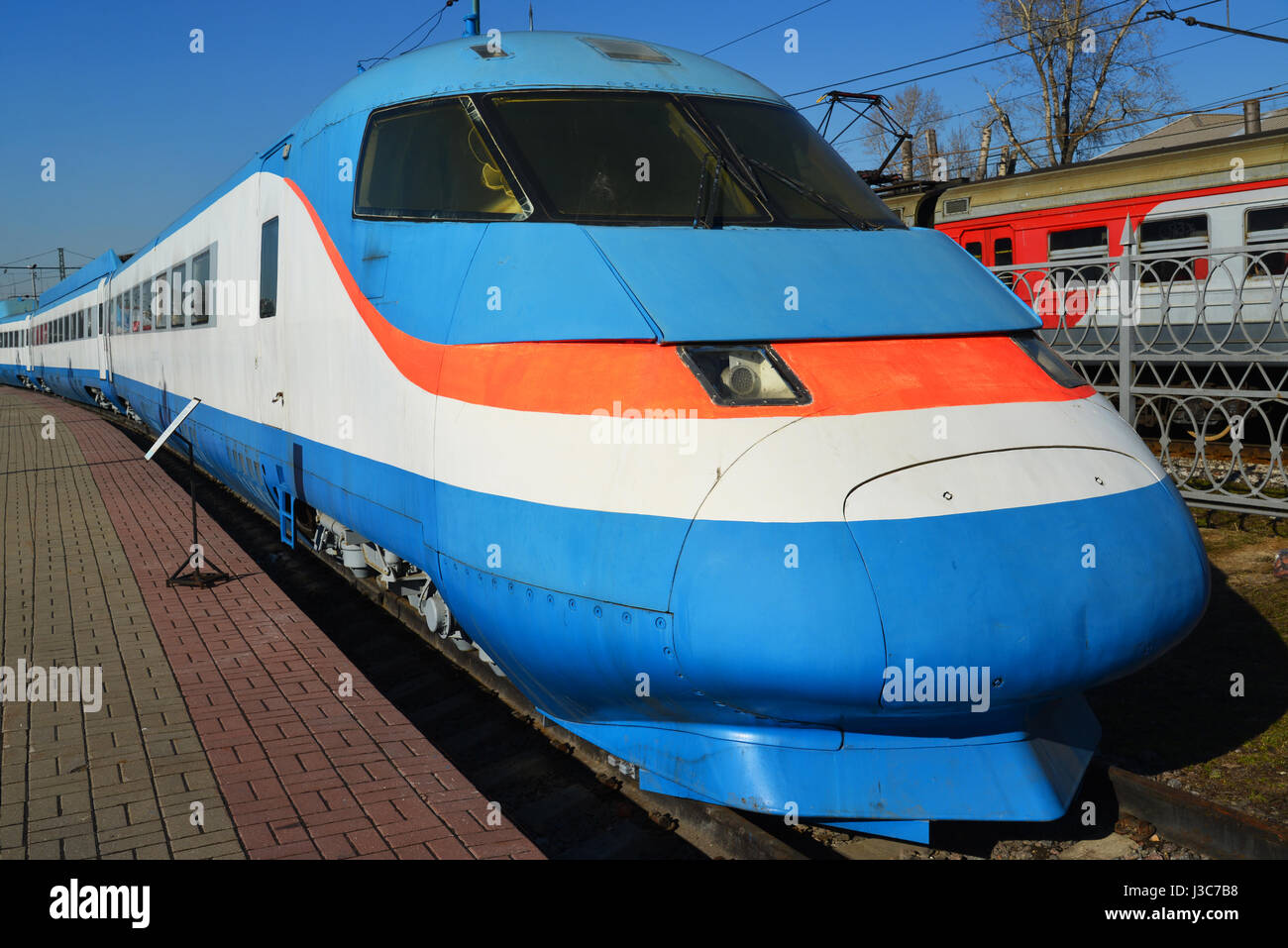 Moscow, Russia - April 1.2017. Sokol 250 is experienced Russian high ...
