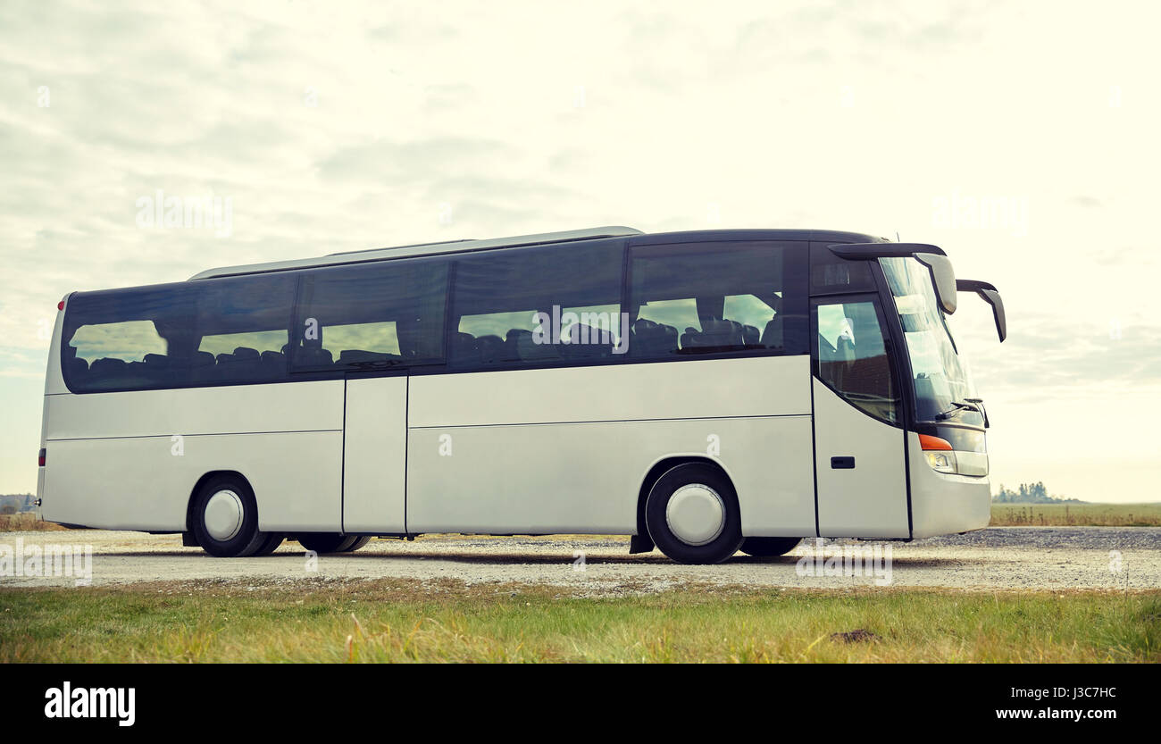 tour bus driving outdoors Stock Photo - Alamy