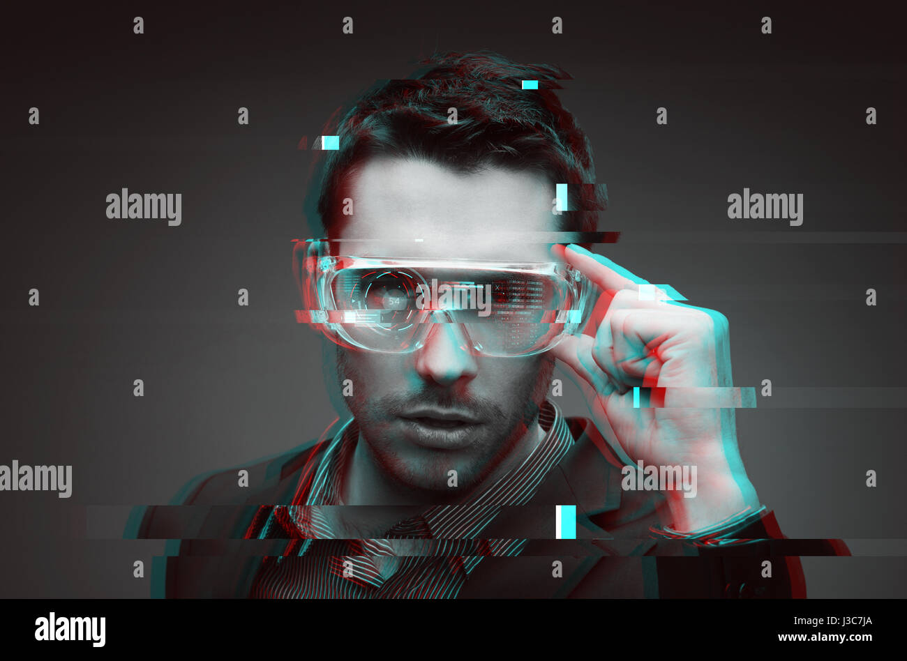 3d glitch background hi-res stock photography and images - Alamy