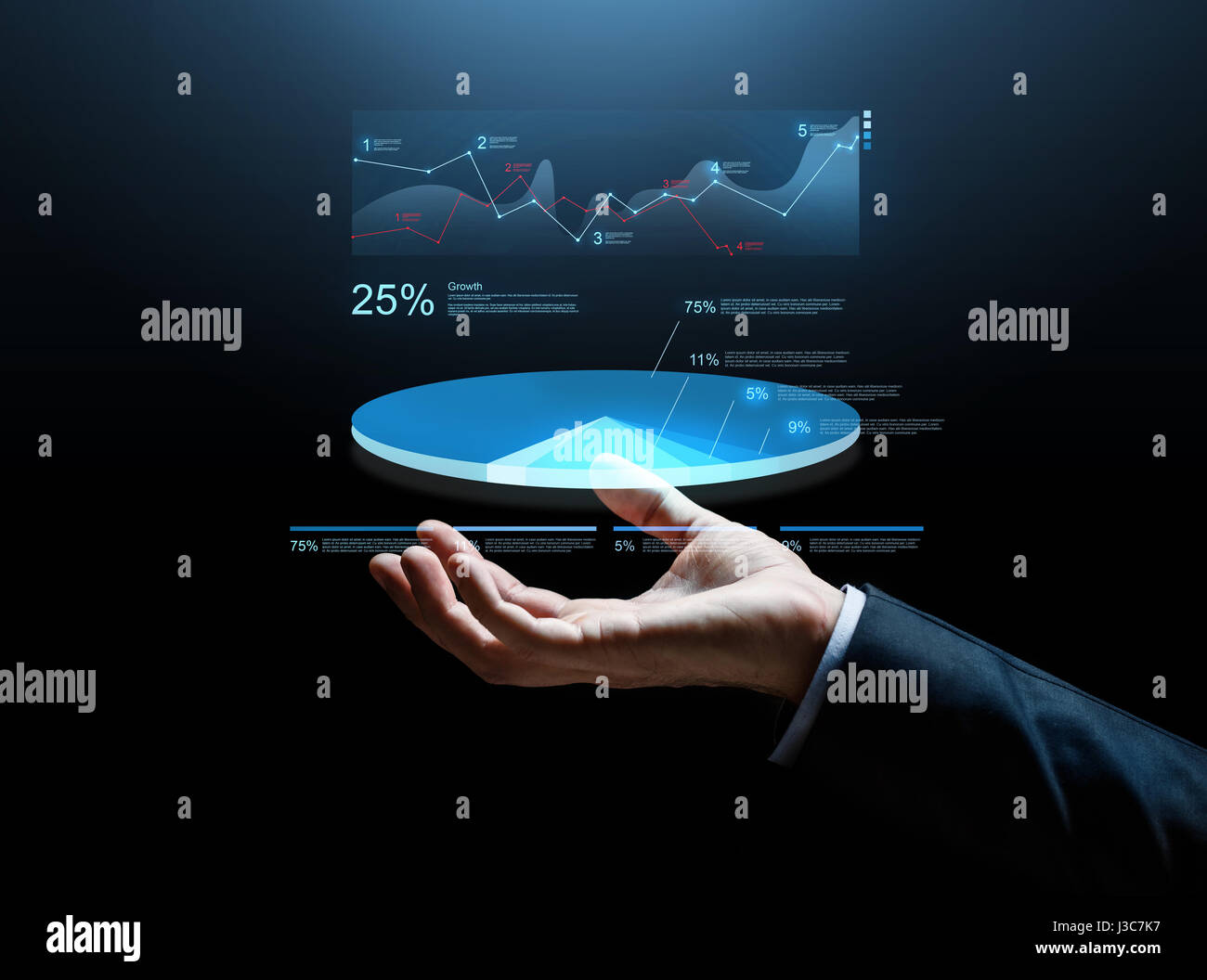 Data analysis pie chart interface hi-res stock photography and images ...