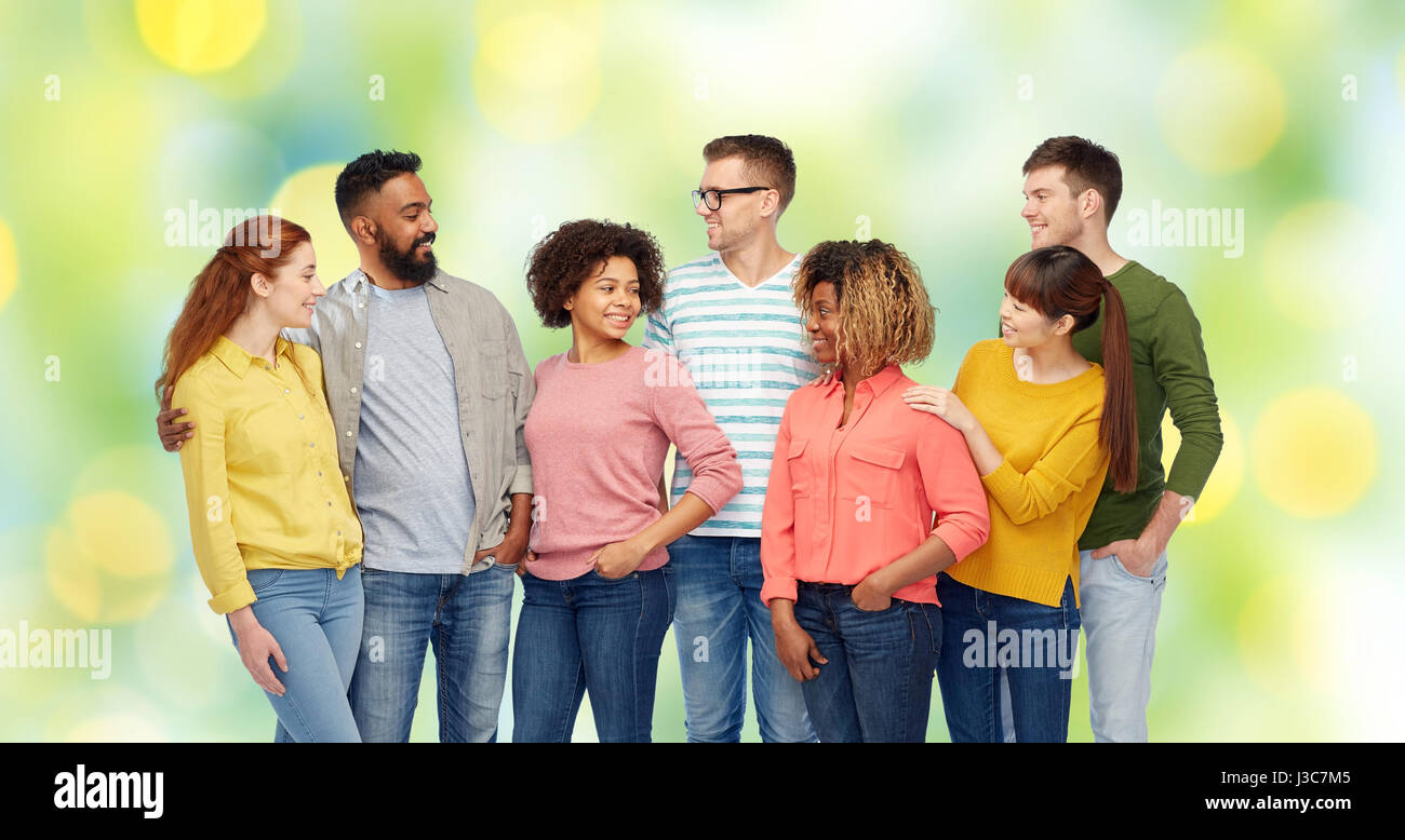 international group of happy smiling people Stock Photo - Alamy